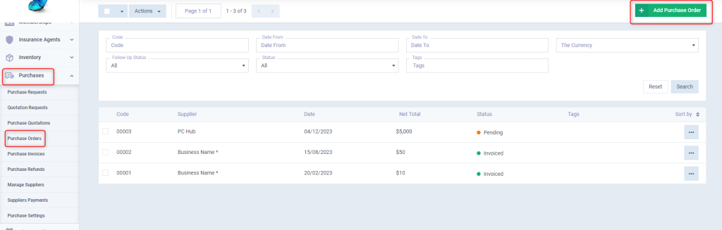 Purchase Cycles Guide - Enerpize Knowledge Base