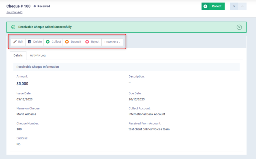 Cheque Cycle Guide - Enerpize Knowledge Base