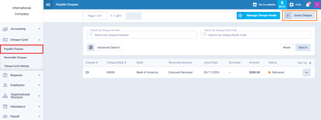 Cheque Cycle Guide - Enerpize Knowledge Base