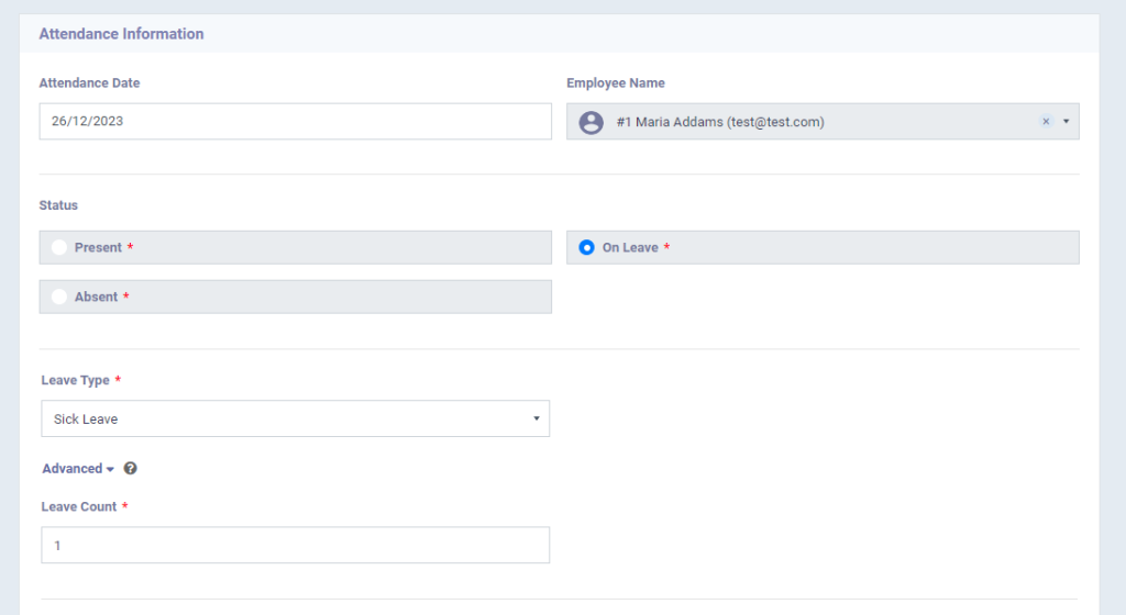 How to Calculate Employees' Attendance Days - Enerpize Knowledge Base