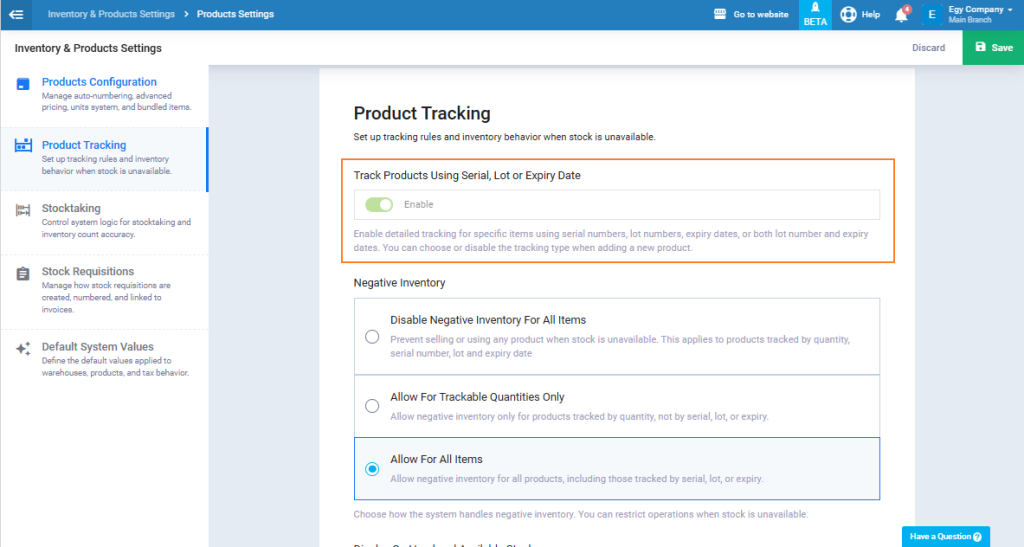 Tracking a Product by Expiry Date - Enerpize Knowledge Base