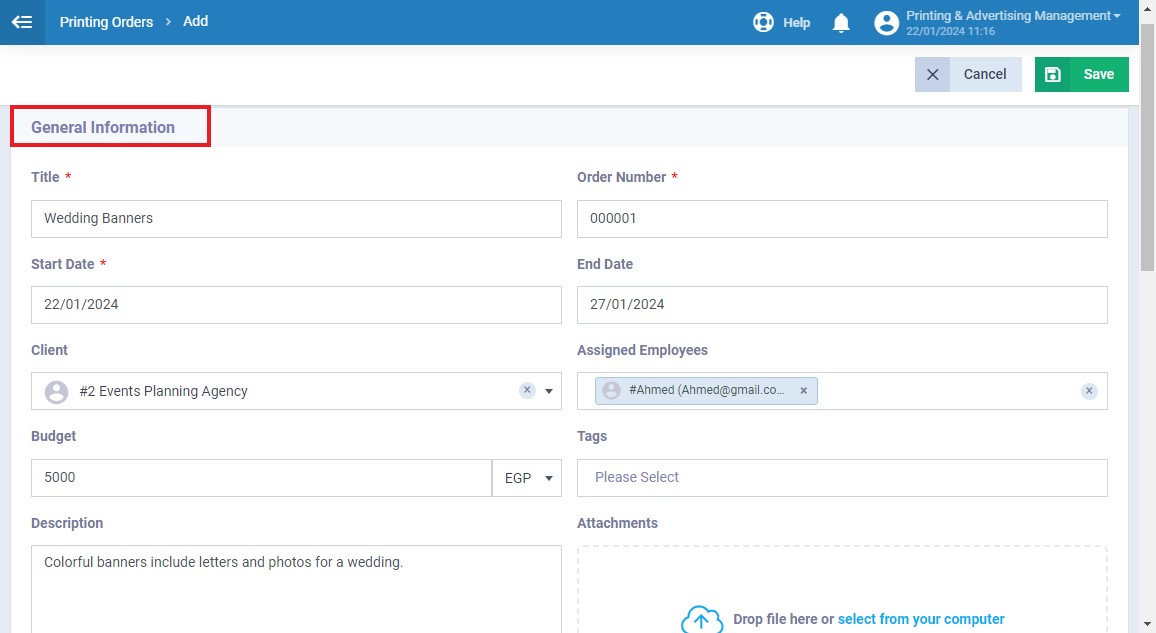 Printing Orders - Enerpize Knowledge Base Printing Orders - Enerpize Knowledge Base