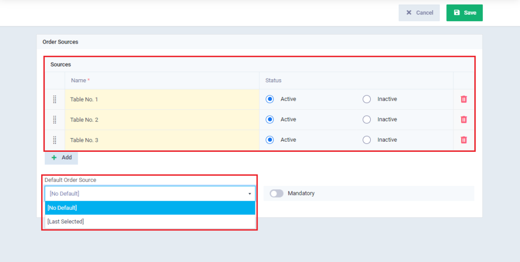 Sales Invoice and Point of Sale Order Source - Enerpize Knowledge Base
